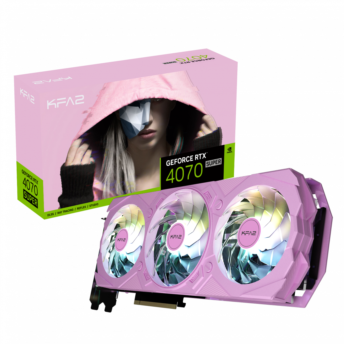GeForce RTX™ 4070 SUPER EX Gamer Pink 1-Click OC - KFA2